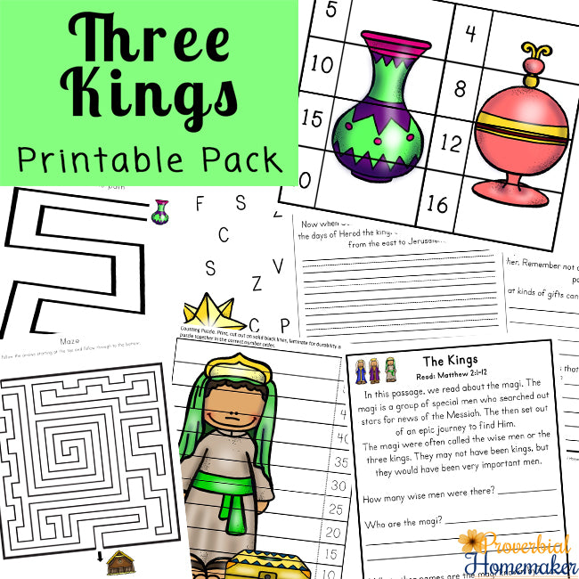 Three Kings Printable Pack & Bible Study – Proverbial Homemaker