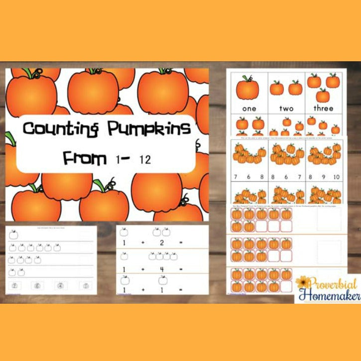 Counting Pumpkins Printable Pack – Proverbial Homemaker