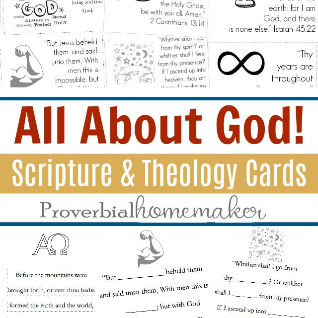 Scripture & Theology Cards: All About God – Proverbial Homemaker