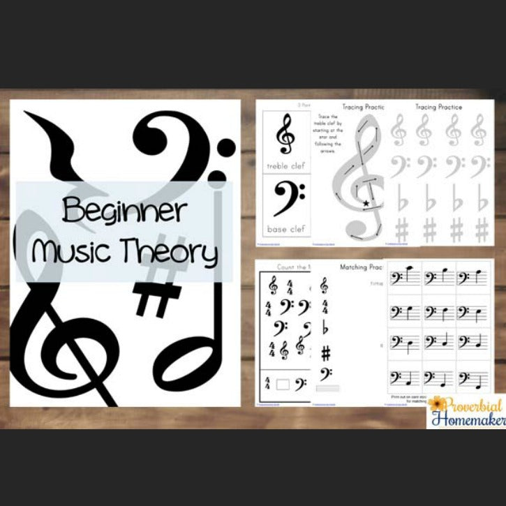 Beginner Music Theory Printable Pack – Proverbial Homemaker